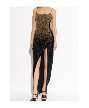 Balmain Sequin Embellished Spaghetti Strap Maxi Dress