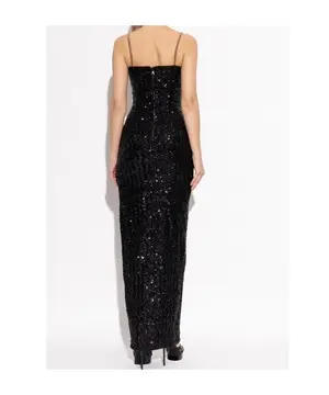 Balmain Sequin Embellished Spaghetti Strap Maxi Dress