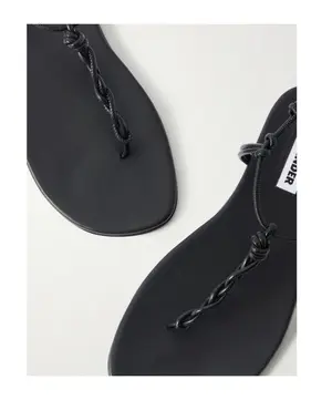 JIL SANDER Braided Leather Sandals - Black