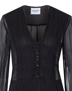 Isabel Marant Étoile Briane V-neck Long Sleeve Dress