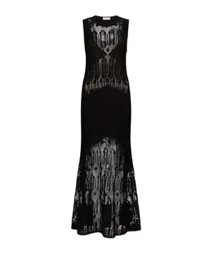 Liu Jo Sleeveless Openwork Knit Maxi Dress