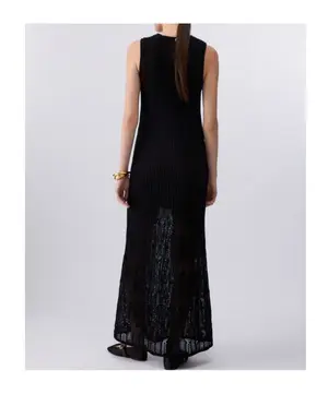 Liu Jo Sleeveless Openwork Knit Maxi Dress