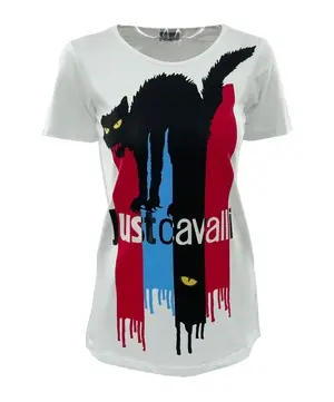 Just Cavalli Logo Printed T-shirt - Multicolor