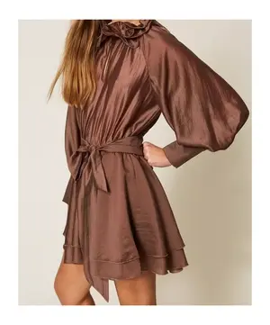 TWINSET Ruffled Belted Dress