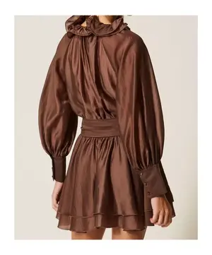TWINSET Ruffled Belted Dress