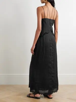 Isabel Marant Étoile Lindy Lace-trimmed Embroidered Maxi Dress