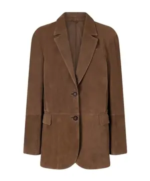 Brunello Cucinelli Suede Blazer - Brown