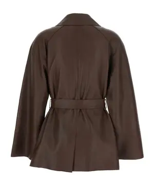 P.a.r.o.s.h Leather Tie-waist Jacket