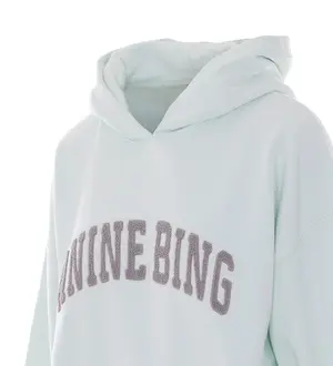 ANINE BING Harvey Logo Hoodie - Spring Mint