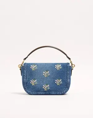 Valentino Garavani Alltime Medium Shoulder Bag - Denim