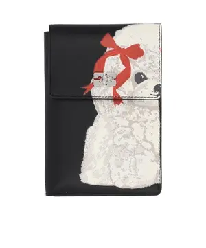 GANNI Dog Print Flap Wallets