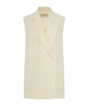 Sportmax Sleeveless Vest With Notched Lapels And Vented Hem
