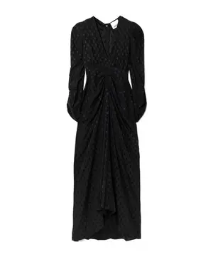 Isabel Marant Étoile V-neck Midi Dress With Ruffled Details