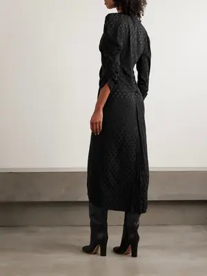 Isabel Marant Étoile V-neck Midi Dress With Ruffled Details