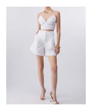 Liu Jo Embroidered Poplin Shorts