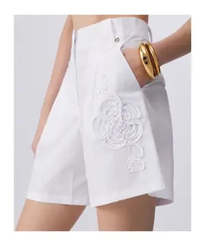Liu Jo Embroidered Poplin Shorts