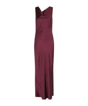 Norma Kamali Sleeveless Drape Maxi Dress - Plum
