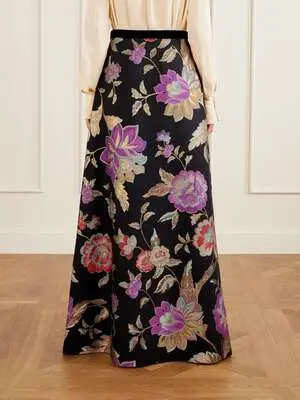 Valentino Garavani Floral Pattern Midi Skirt