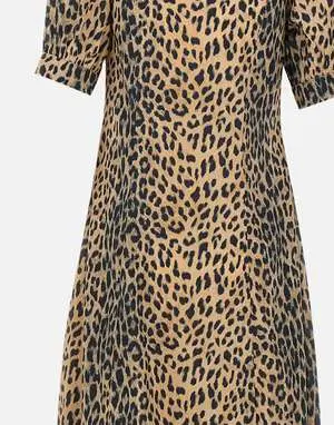 Rixo Kathleen Leopard Print Midi Dress - Multicolor