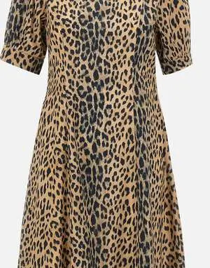 Rixo Kathleen Leopard Print Midi Dress - Multicolor