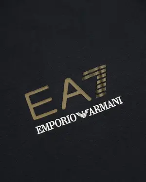 EA7 Casual Jacket With Stand Collar And Striped Detailing
