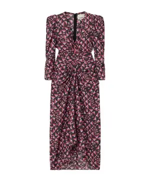Isabel Marant Étoile Geometric Print Puff Sleeve Dress - Multicolor