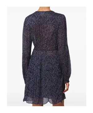 Isabel Marant Étoile Polka Dot V-neck Long Sleeve Dress