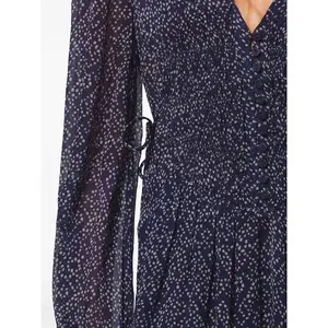 Isabel Marant Étoile Polka Dot V-neck Long Sleeve Dress