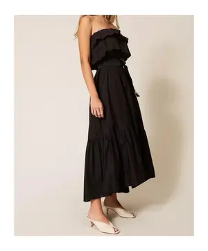 TWINSET Ruffled Off-the-shoulder Maxi Dress With Belt
