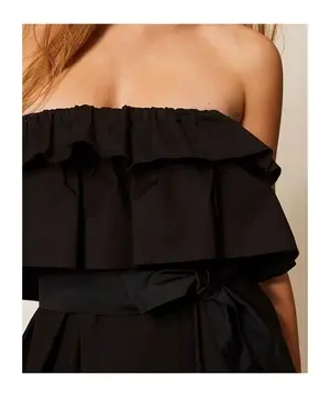 TWINSET Ruffled Off-the-shoulder Maxi Dress With Belt