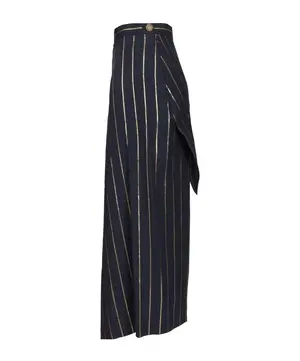 VIVIENNE WESTWOOD Infinity Asymmetric Midi Skirt With Striped Pattern And Irregular Hem