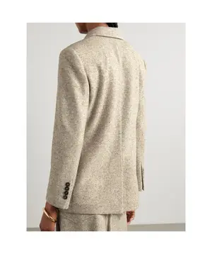 Brunello Cucinelli Double-breasted Wool And Silk-blend Tweed Blazer