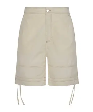 AMI Paris Strap Detailed Shorts - Nude