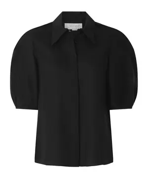Gabriela Hearst Sansi Linen Puff Sleeve Shirt