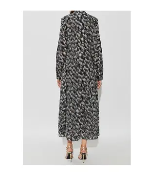 Ulla Johnson Laurentine Ruffled Print Midi Dress - Black