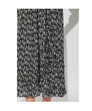 Ulla Johnson Laurentine Ruffled Print Midi Dress - Black