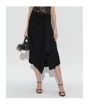 DIESEL® Tie-detailed Asymmetrical Mini Skirt