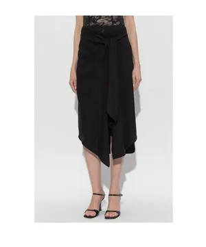 DIESEL® Tie-detailed Asymmetrical Mini Skirt