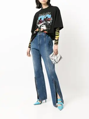 MSGM Collage Print Oversized T-shirt