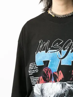 MSGM Collage Print Oversized T-shirt