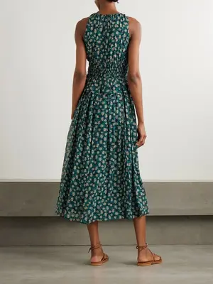 Ulla Johnson Floral Patterned Pleated Dress