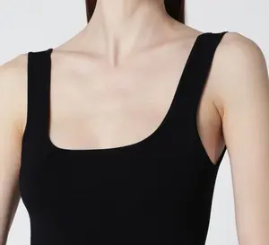 ENTIRE STUDIOS Square Neck Midi Dress - Black