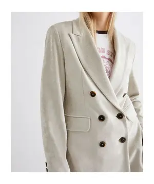 Marella Corduroy Double-breasted Blazer