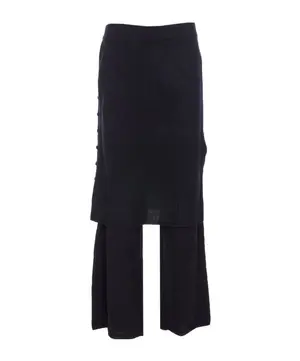 LISA YANG Double-layered Pants With Skirt Overlay