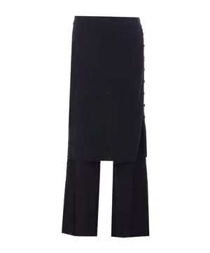LISA YANG Double-layered Pants With Skirt Overlay