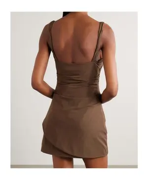 SIR. Draped Twisted Stretch-crepe Mini Dress