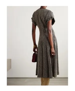 Ulla Johnson Devon Embroidered Wool Blend Midi Dress