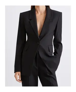 Marella Stretch Viscose-blend Blazer With Cut-out Detail