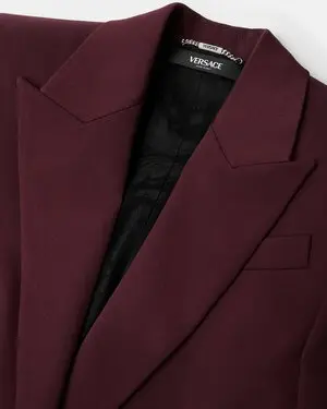 Versace Single-breasted Blazer With Peak Lapel - Brown
