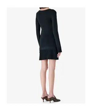 IRO PARIS V-neck Lace-up Knit Dress